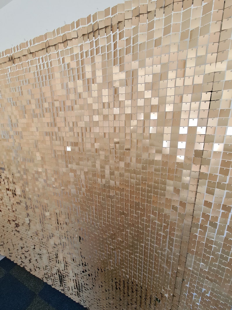 Vanilla Gold Sequin Wall Shimmer Wall 6ft X 6ft, 7ft X 7ft and 8ft X ...