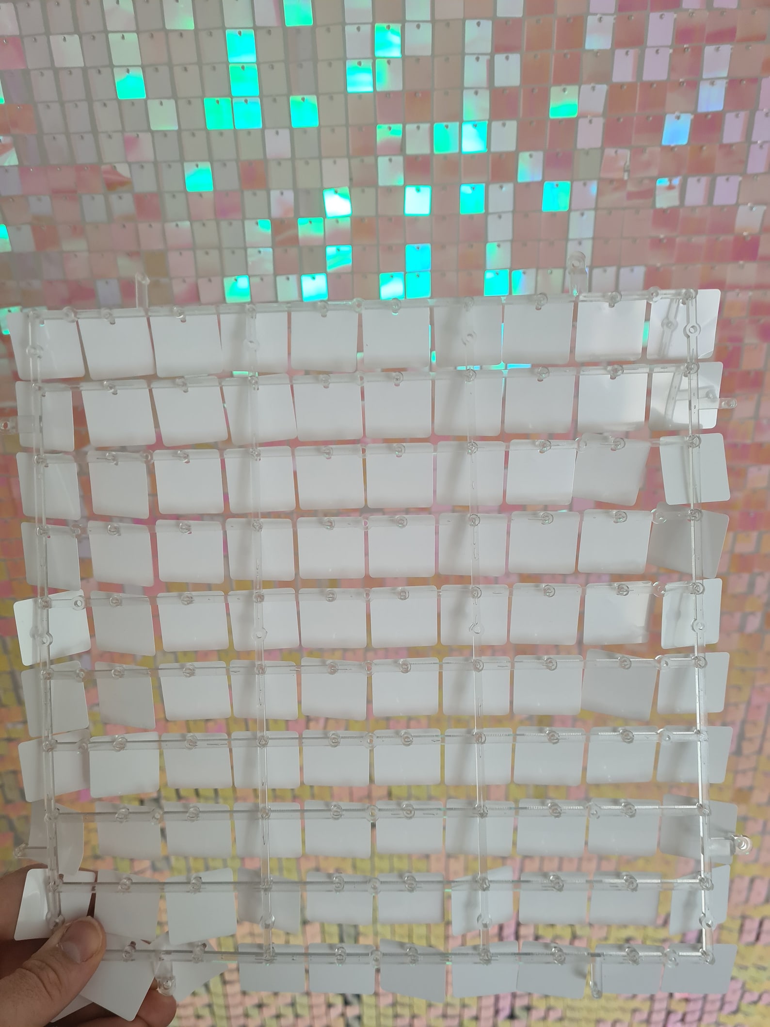 Pink Iridescent Sequin Wall Shimmer Wall 6ft X 6ft, 7ft X 7ft and 8ft X ...