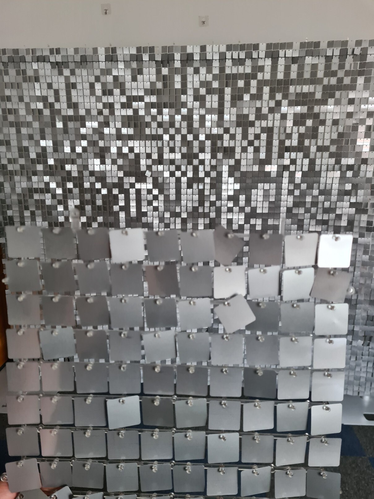 Ice Silver Sequin Wall Shimmer Wall 6ft X 6ft, 7ft X 7ft and 8ft X 8ft ...