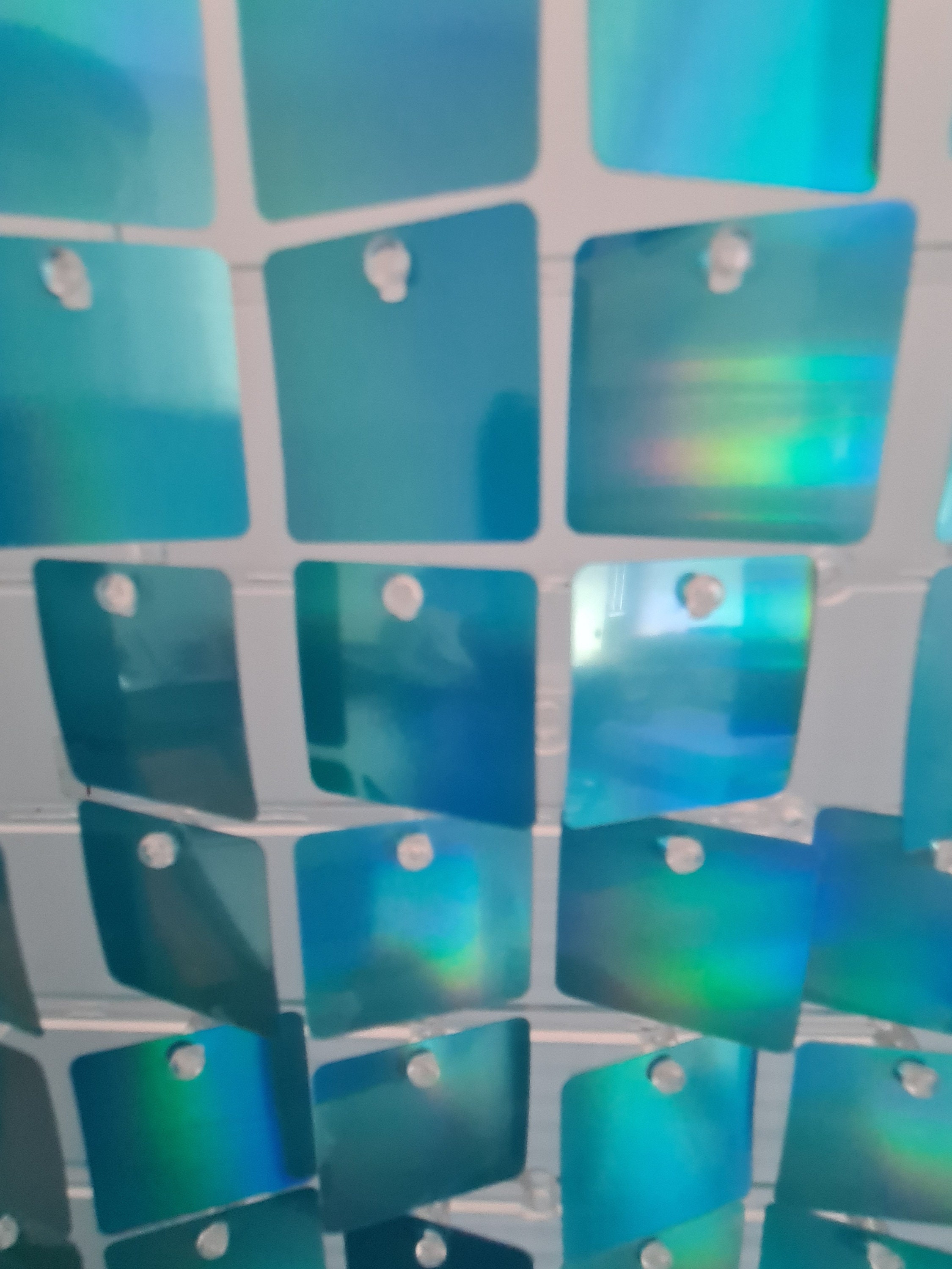 Blue Iridescent Sequin Wall Shimmer Wall 6ft X 6ft, 7ft X 7ft and 8ft X ...