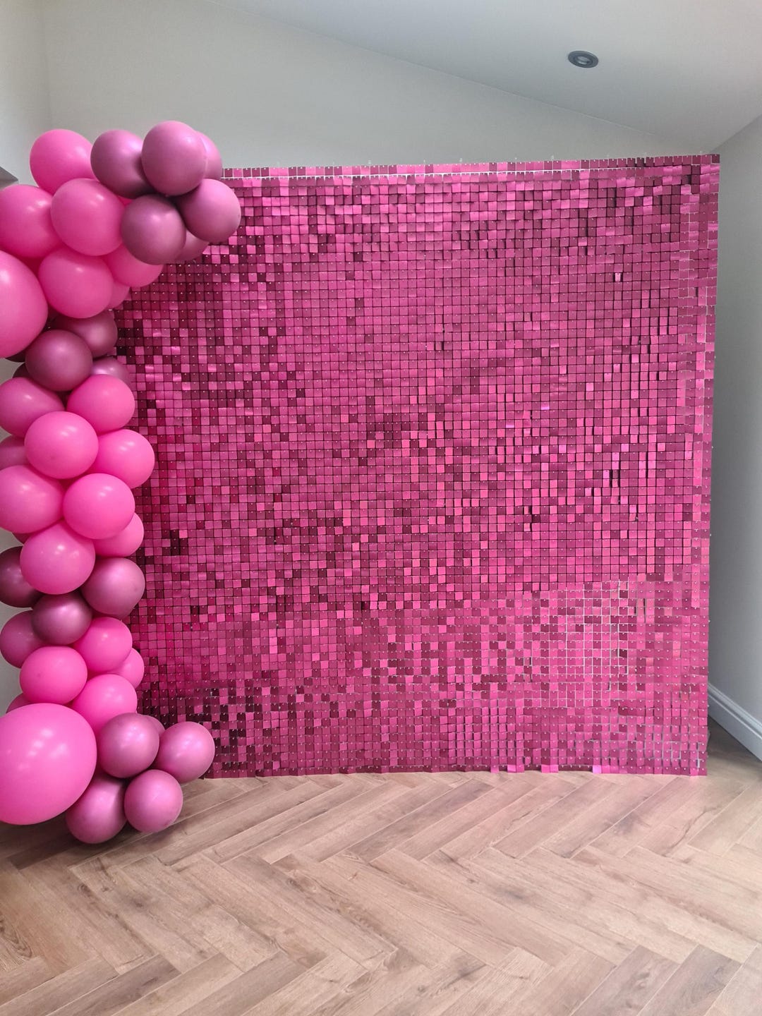 Hot Pink Sequin Wall Shimmer Wall Glimmer Backdrop Glitter Back Drop ...