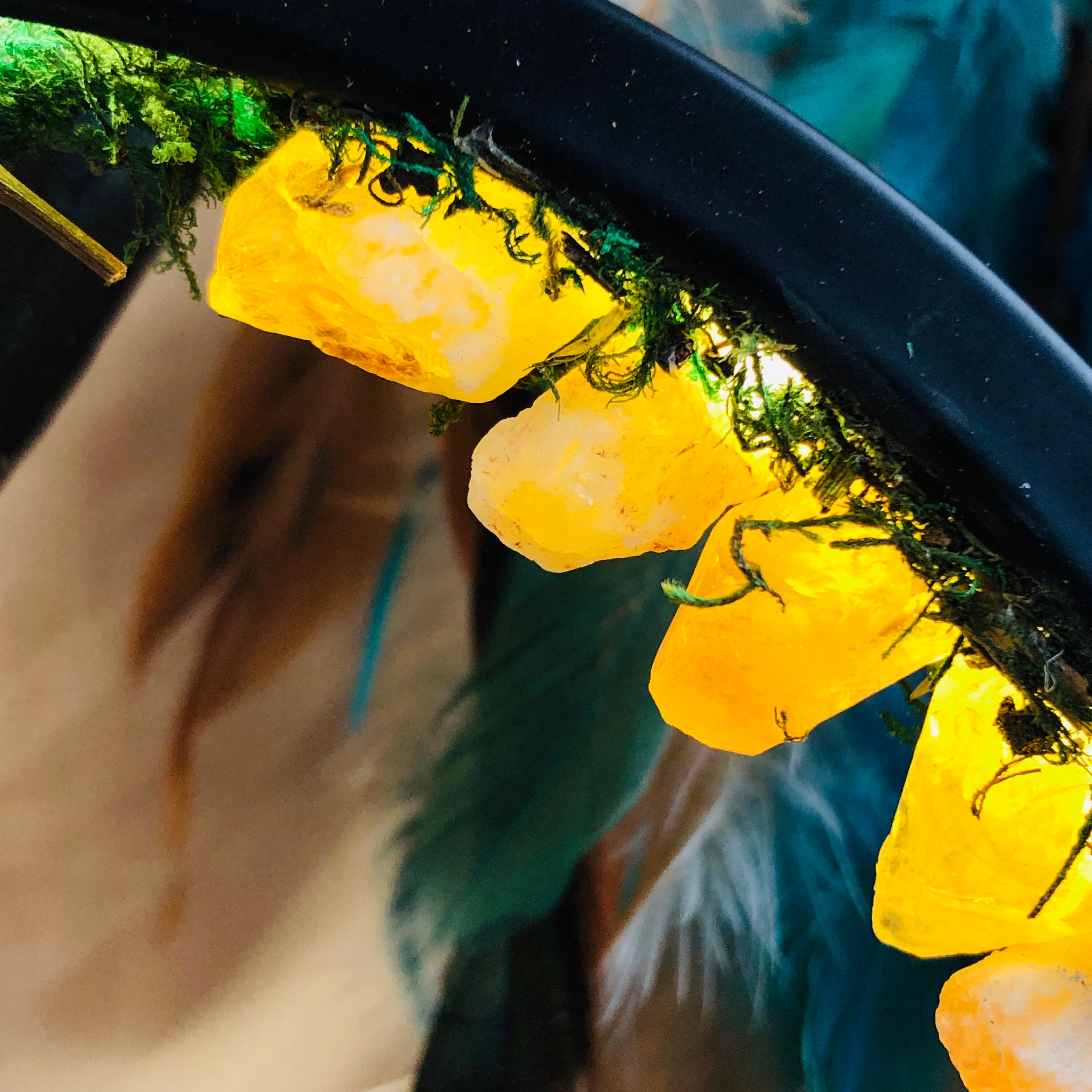 Natural Crystal Lamp Forest Ambient Lighting, Spiritual Lights Gift Raw ...