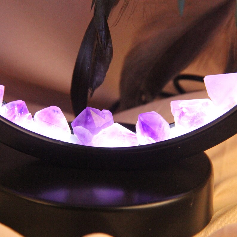 Amethyst Cluster Lamp Lights USB Led,natural Clear Quartz Citrine Raw ...