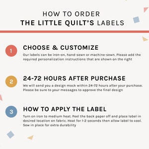 Pre-cut Personalized Cotton Quilt Labels Set, Quilt Tags, Quilting ...