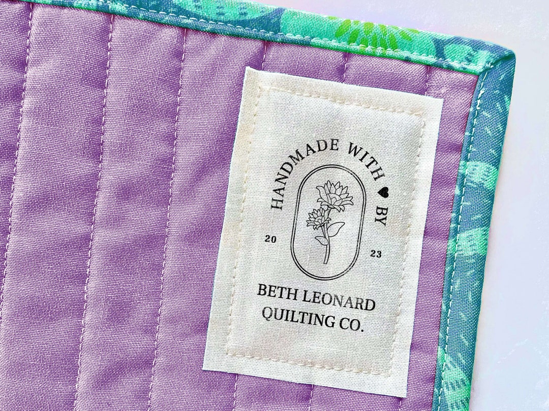 1 Large Pre-cut Customizable Cotton Quilt Labels, Quilt Tag, Quilting ...