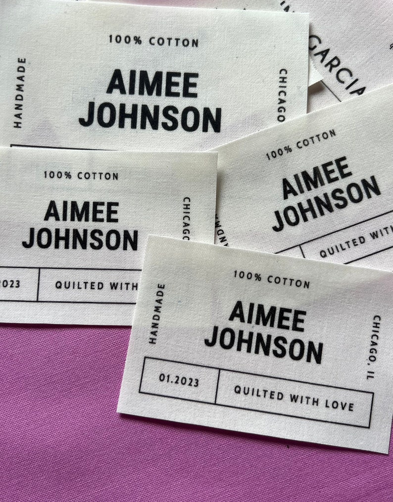 1 Large Beautiful Customizable Cotton Quilt Label Chunky - Etsy 1 Large Beautiful Customizable Cotton Quilt Label Chunky - Etsy