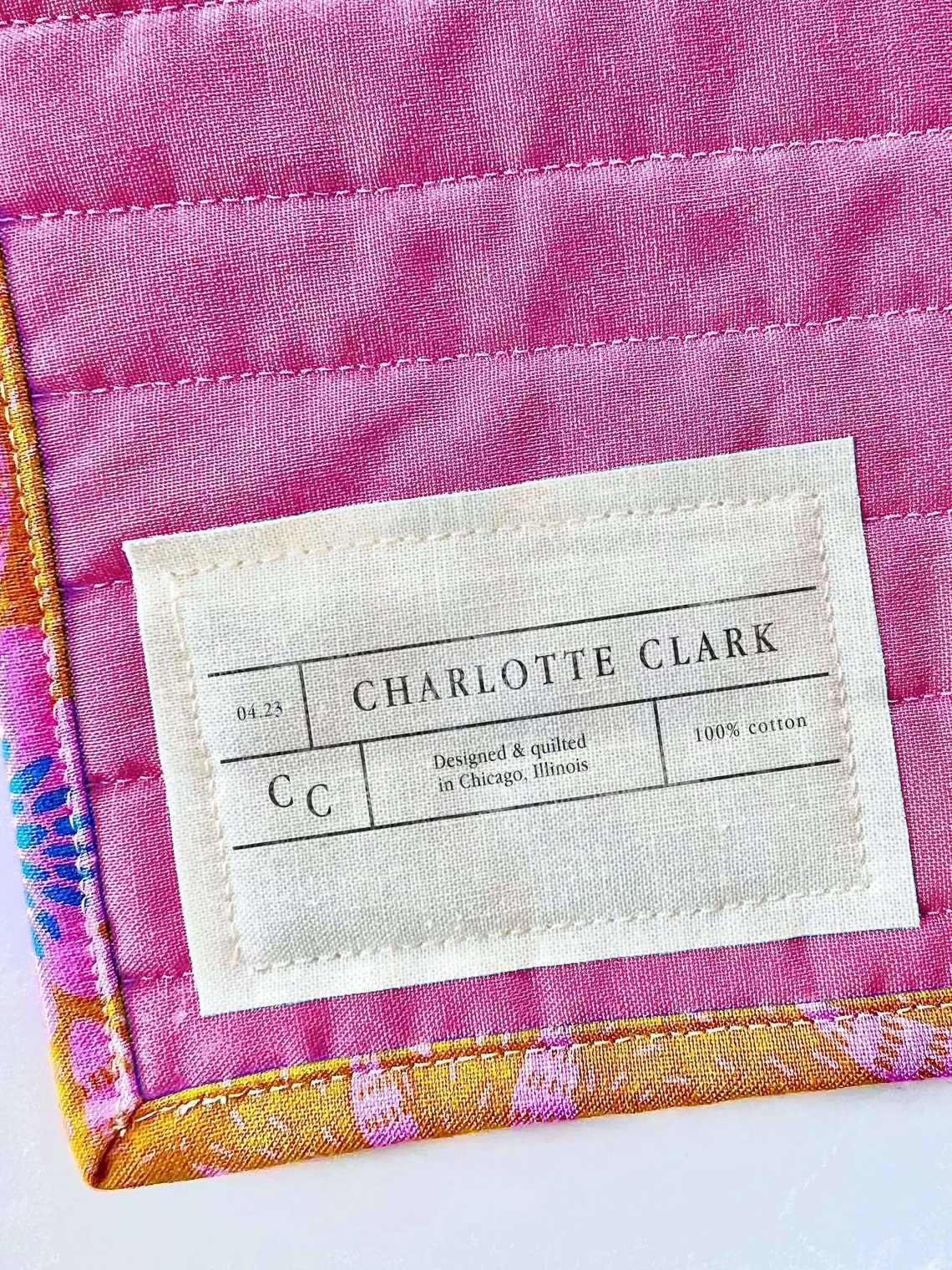 1 Large Beautiful Pre-cut Customizable Cotton Quilt Labels, Quilt Tag ...