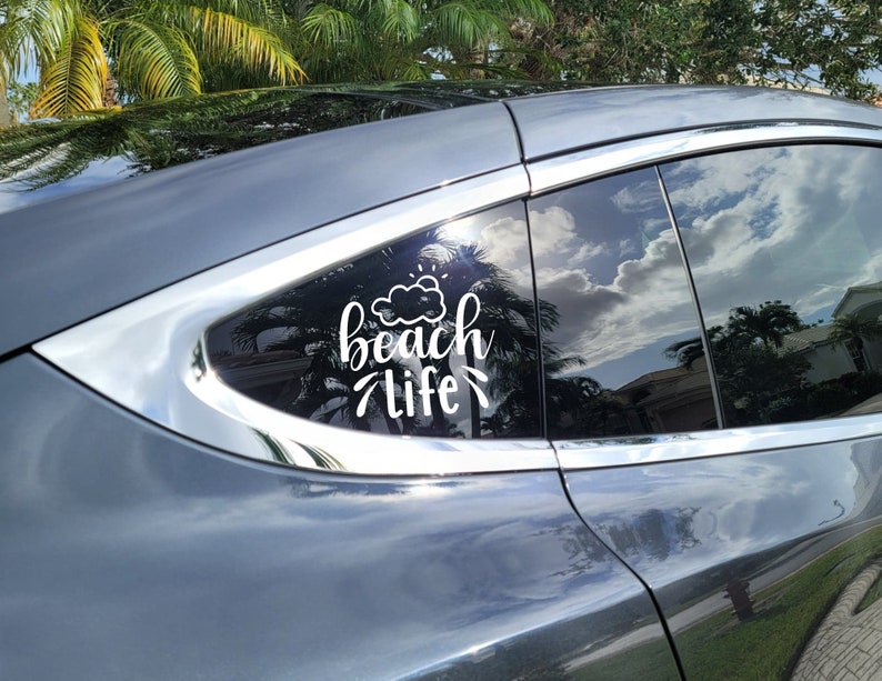 Beach Life Decal Love the Beach Decal Wave Sticker Graphic - Etsy
