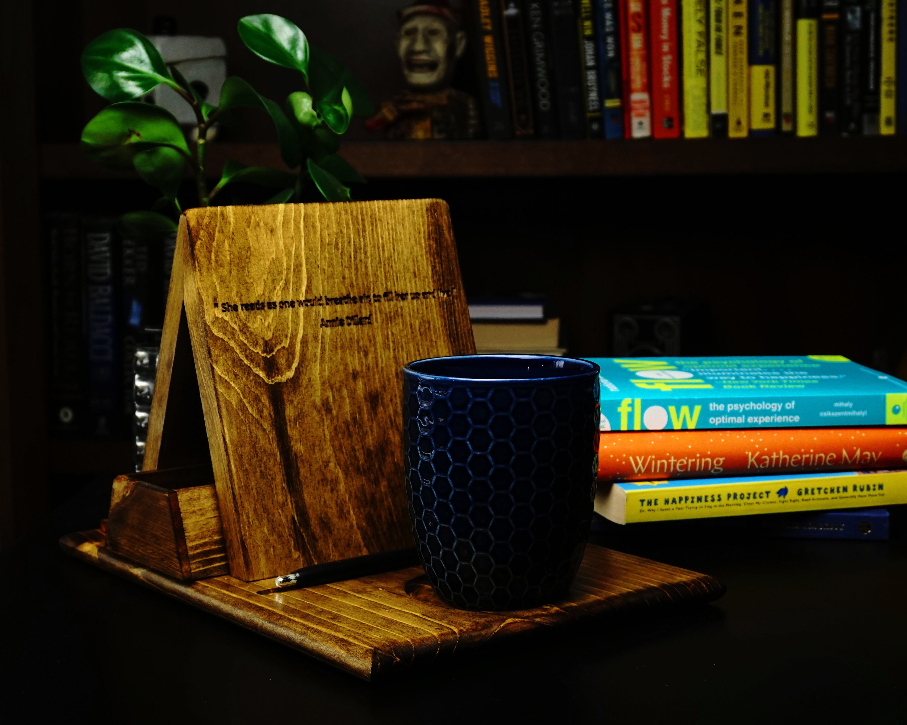 Engraved and Personalized, Solid, Wooden Book Rest / Book Holder / Book ...