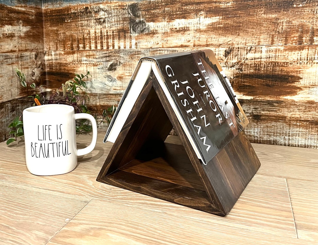 Large Barn Wood Book Rest / Book Marker / Book Stand /book Triangle ...