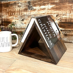 Large Barn Wood Book Rest / Book Marker / Book Stand /book Triangle ...