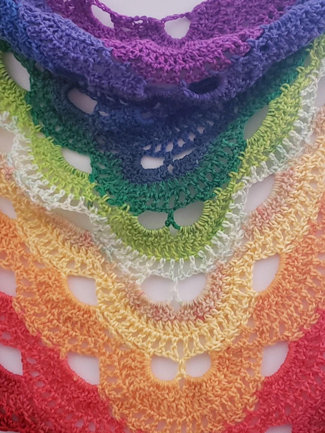 Rainbow Virus Stich Shawl - Etsy