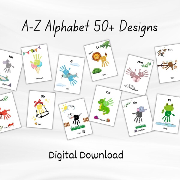 Abc Handprint Art - Etsy