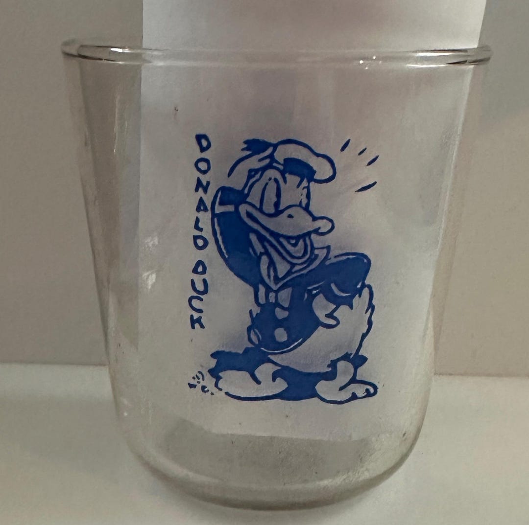 Walt Disney Donald Duck 1930's Bosco Glass - Etsy