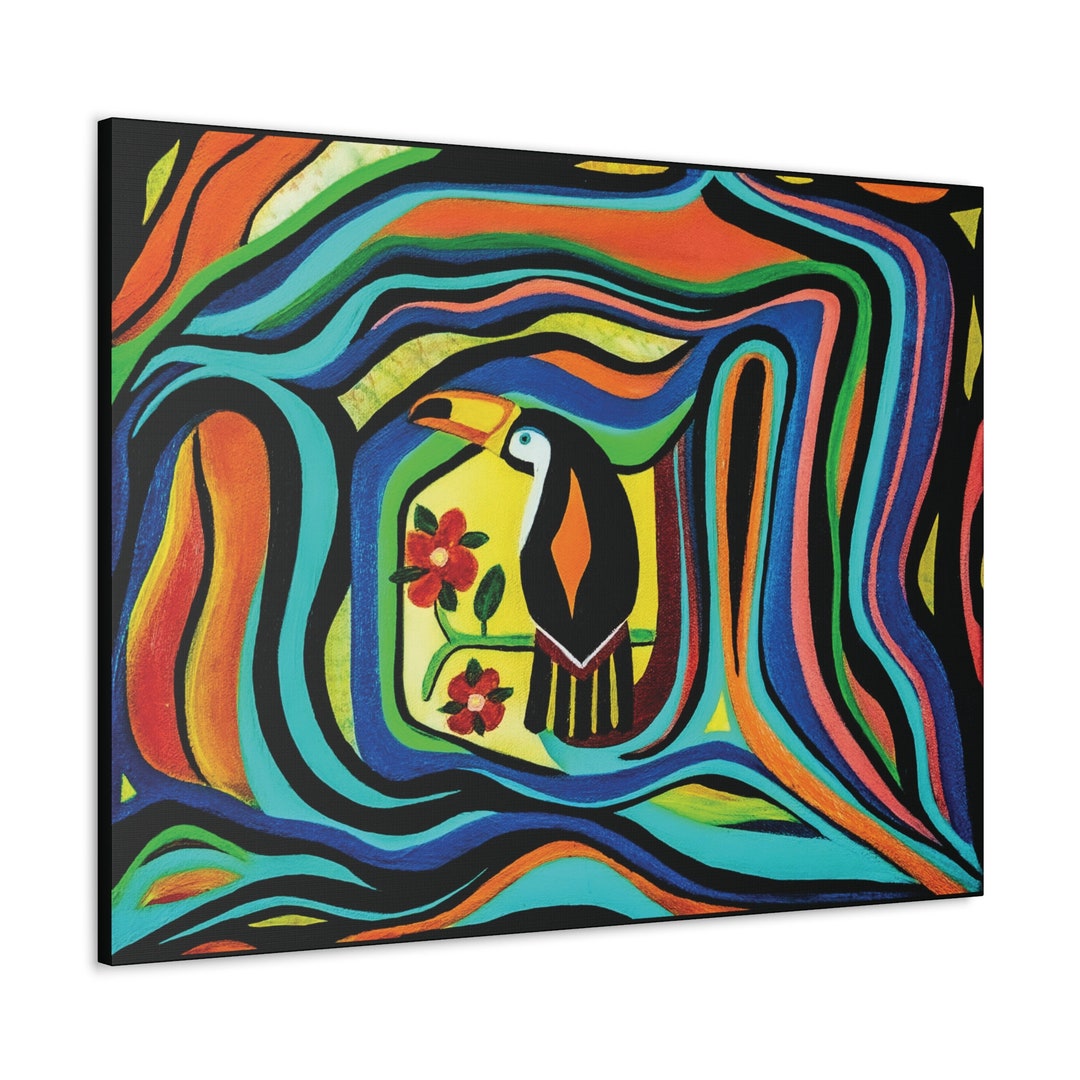 Tripy Toucan- Wall Art Print, Abstract, Toucan Painting, Colorful, Good ...