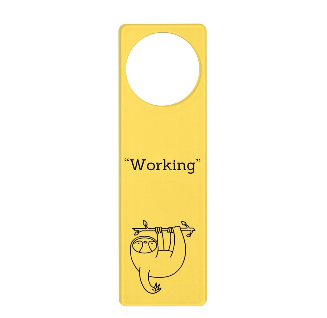 Funny "working" Home Office Door Hanger Sign - Etsy