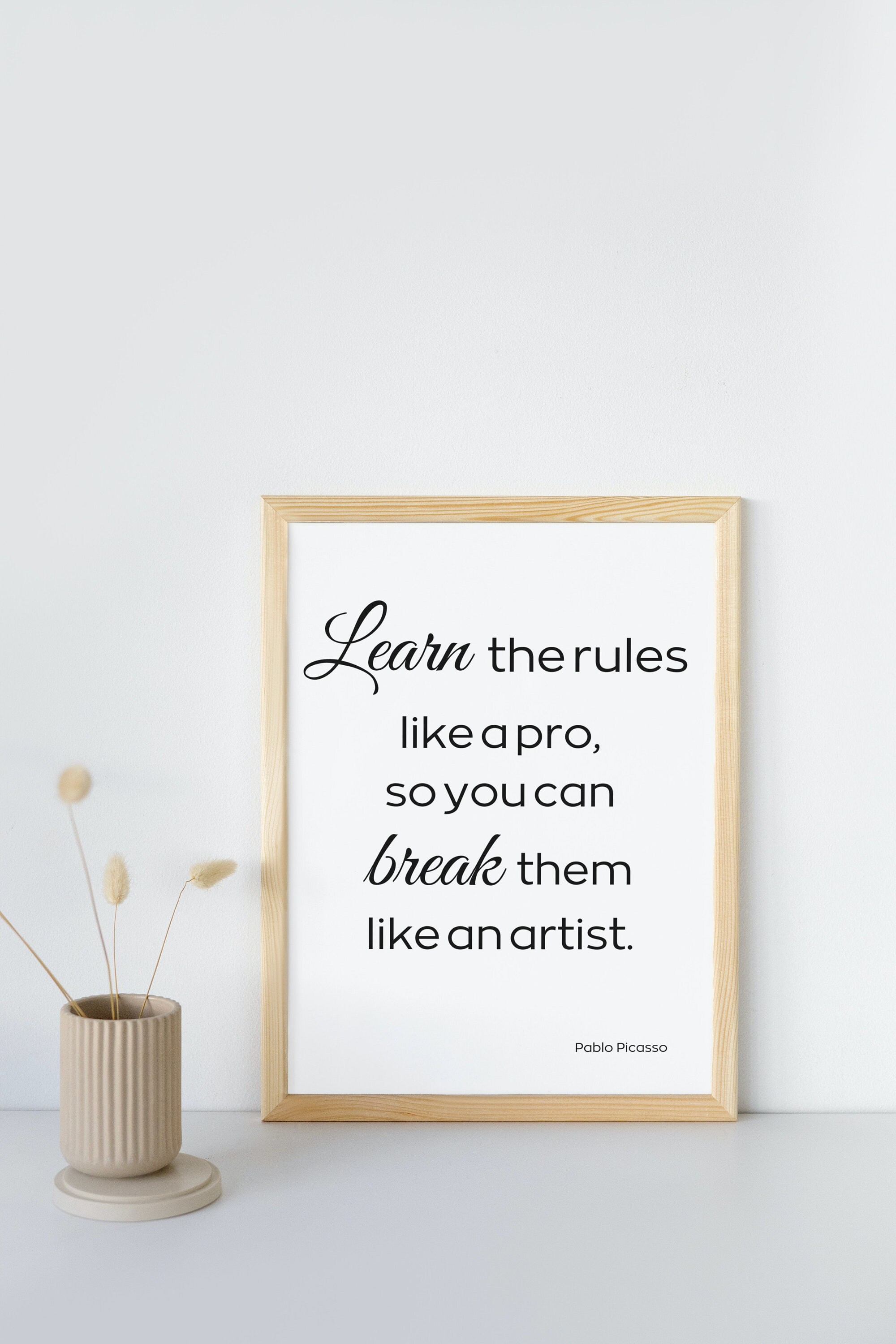 Learn the Rules Like a Pro // Printable Quote // Motivational // Study ...