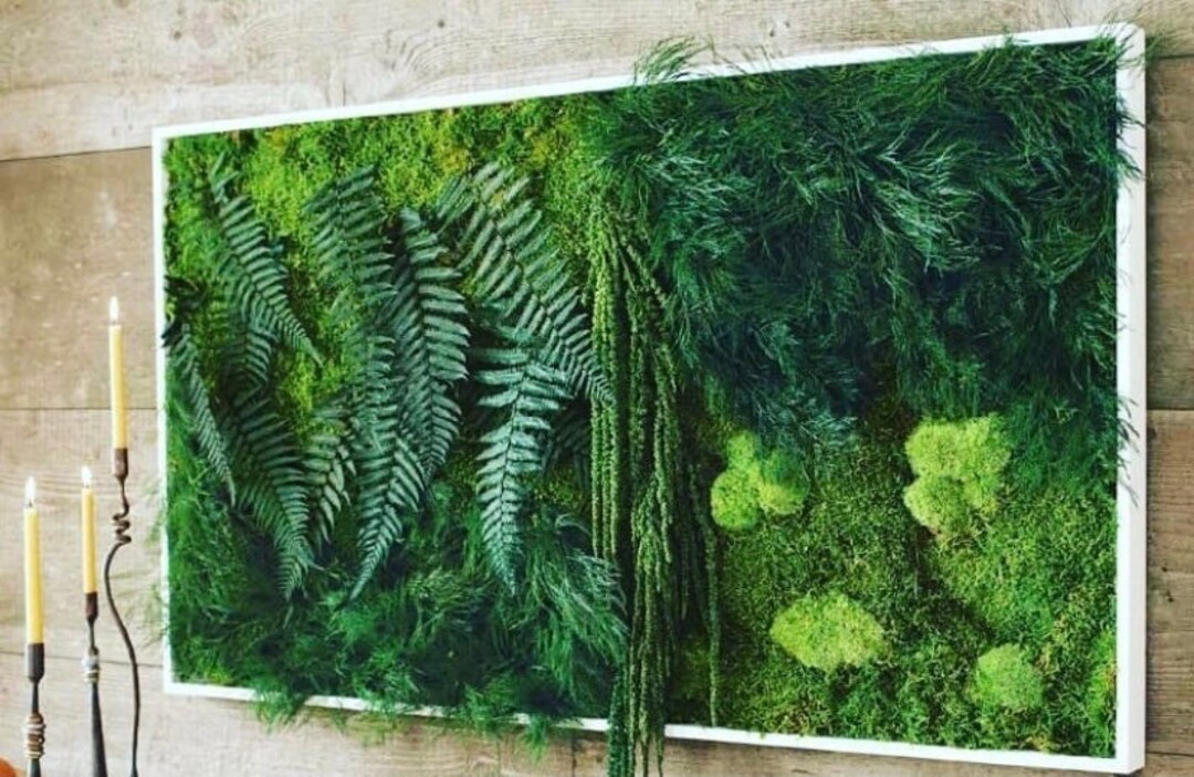 Painting Natural Mural in Various Textures of Moss and - Etsy
