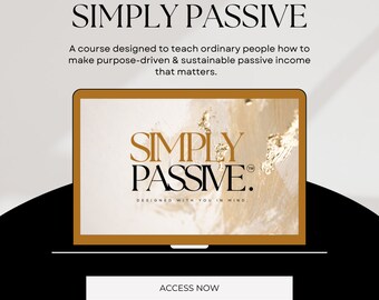 Simply Passive Digital Marketing Course With MRR - Etsy