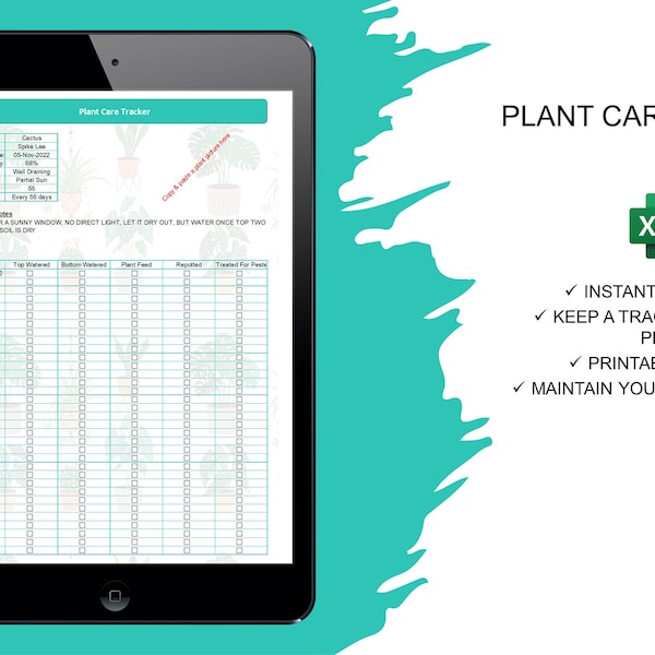 Garden Spreadsheet Template - Etsy