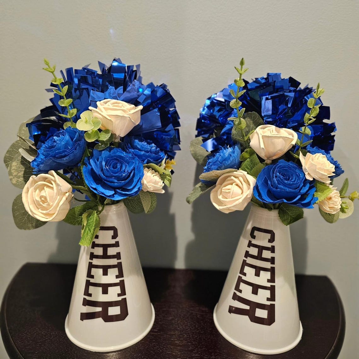 Cheer Megaphone Wood Flower Arrangement: Custom Team Colors - Etsy