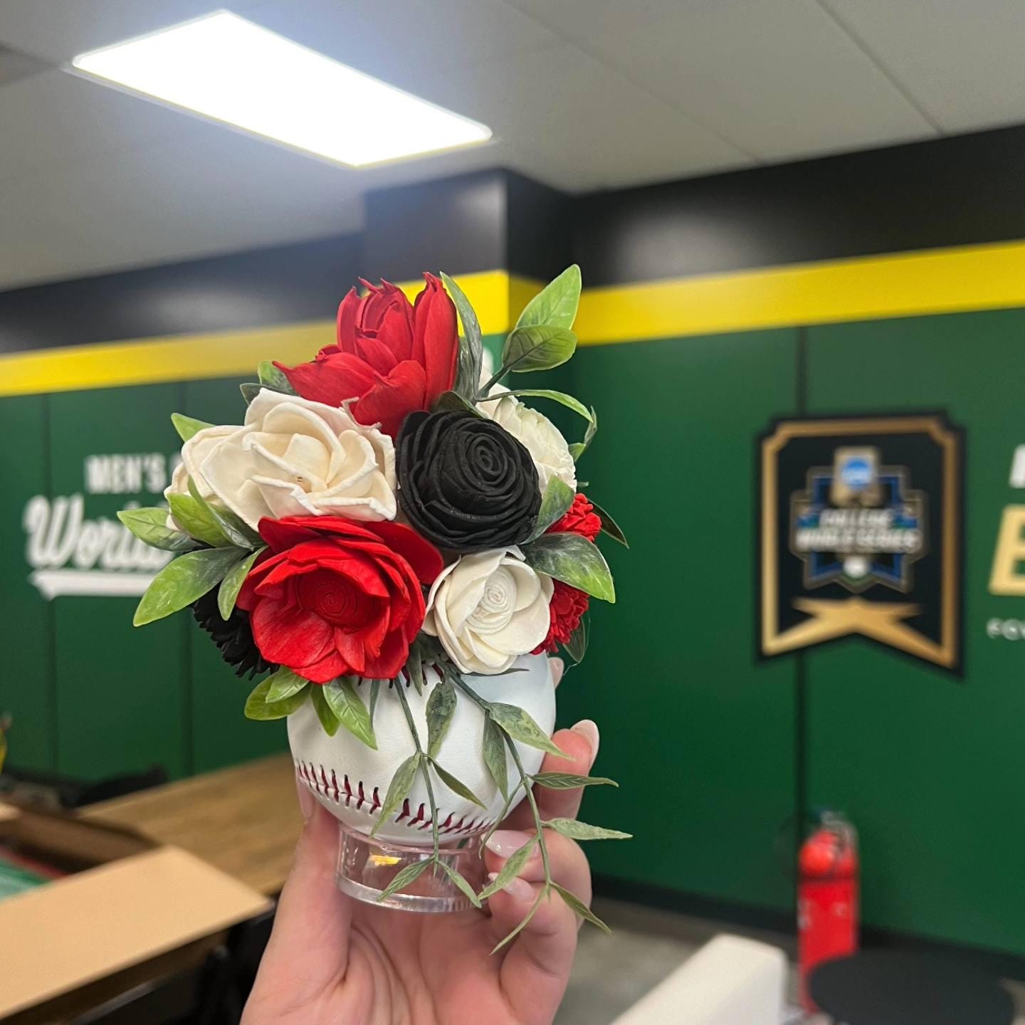 Sports-themed Wood Flower Baseball Centerpiece – A Unique Design by ...