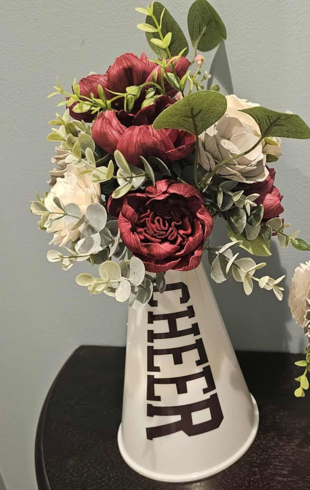 Cheer Megaphone Wood Flower Arrangement: Custom Team Colors - Etsy