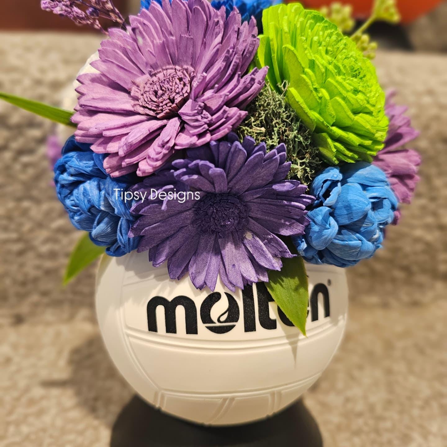 Made-to-order Wood Flower Volleyball Bouquet - Etsy