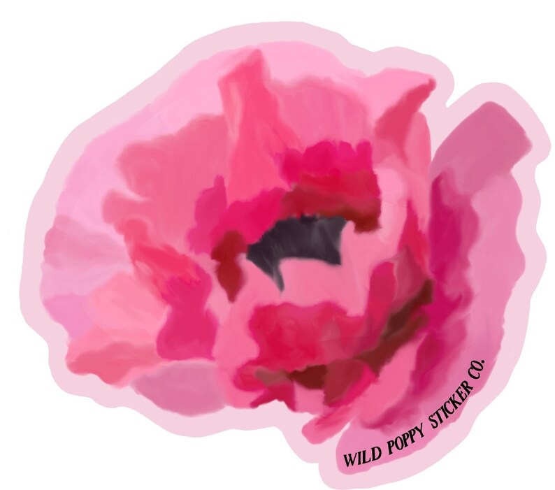 Wild Poppy Logo Sticker Stickers Poppy Sticker Stickers for Hydroflask ...
