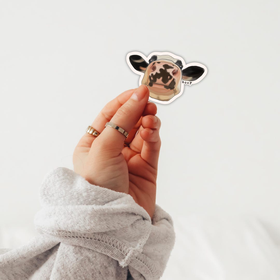 Cow Nose Boop Sticker | Cow Stickers | Farm Stickers | Boop Stickers ...