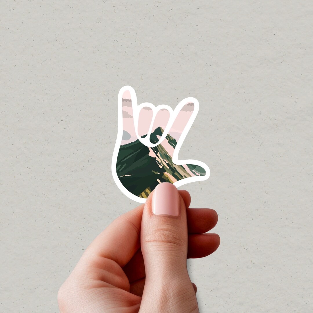 ASL I Love You Sticker Stickers Stickers for Hydroflask Sign Language ...
