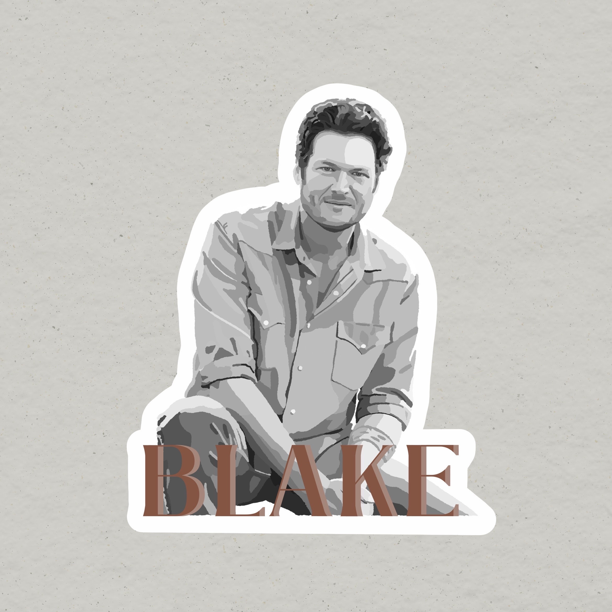 Blake Sticker Cowboy Sticker Country Music Western - Etsy