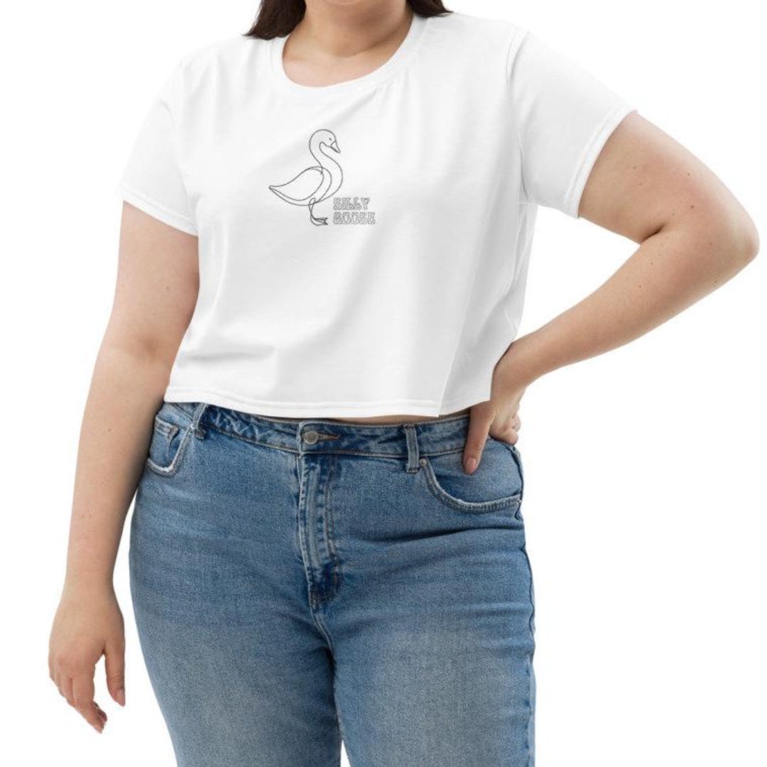Silly Goose Crop Top White - Etsy