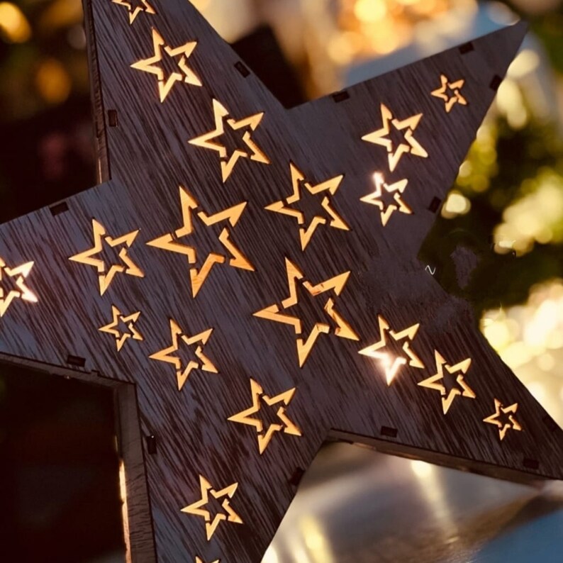 Illuminated Star Christmas Decorative, Star Christmas Decorative, Star ...
