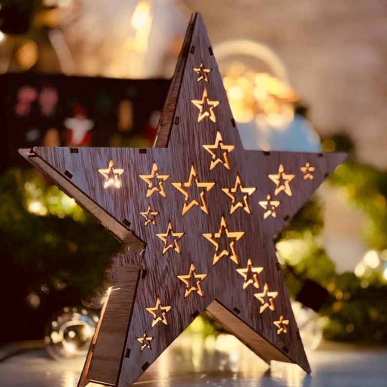 Illuminated Star Christmas Decorative, Star Christmas Decorative, Star ...