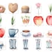 Valentine Farm Clipart Watercolor - Barn Animals Cute Farm Animals ...