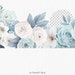 Dusty Blue Flower Seamless Border Watercolor Clipart PNG - Floral ...