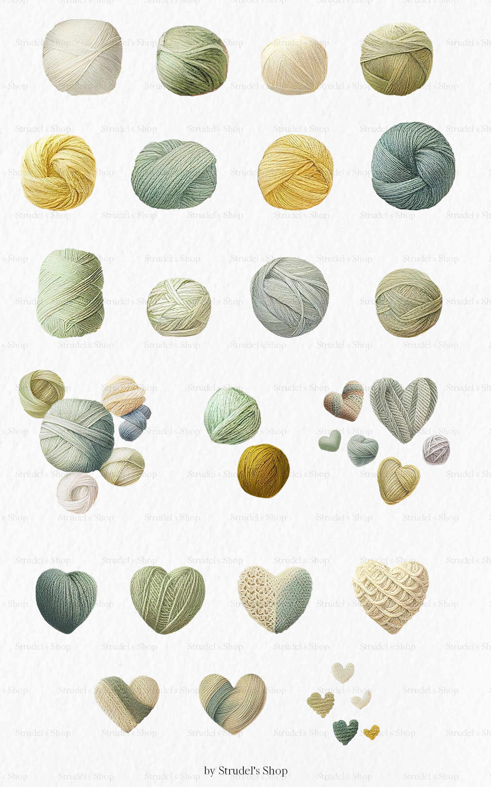 Knitting Watercolor Clipart PNG - Yarn Wool Needlework Hand Made ...