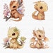 Cute Dragons Watercolor Clipart PNG Fantasy Baby Dragon Dragon Birthday ...