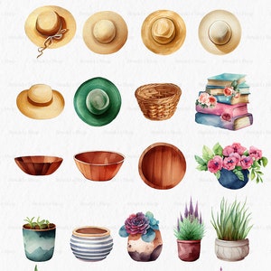 Summer Cottage Watercolor Clipart PNG - Farmhouse Cottagecore Garden ...