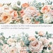 Rose Peony Seamless Border Watercolor Clipart PNG #c105 - Etsy