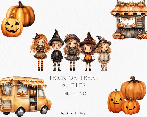 Kids Trick Or Treat Clipart