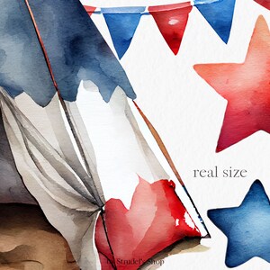 4th of July Watercolor Clipart PNG - Independence Day Camper Travel ...