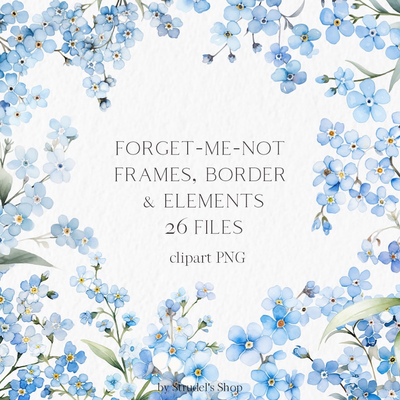 Forget Me Not Bouquet - Etsy