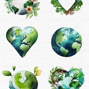 Earth Day Watercolor Clipart PNG - Environment Celebrate Earth Day Save ...