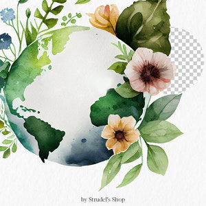 Earth Day Watercolor Clipart PNG - Environment Celebrate Earth Day Save ...