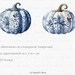 Blue White Pumpkin Watercolor Clipart PNG - Autumn Thanksgiving Pumpkin ...