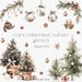 Boho Christmas Png Watercolor Clipart - #b157 - Etsy