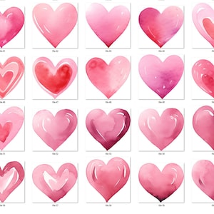 Watercolor Heart Clipart - I Love You Pink Heart Spring Valentine ...
