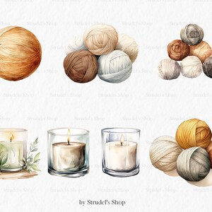 Cozy Hobby Watercolor Clipart PNG #b134 - Etsy